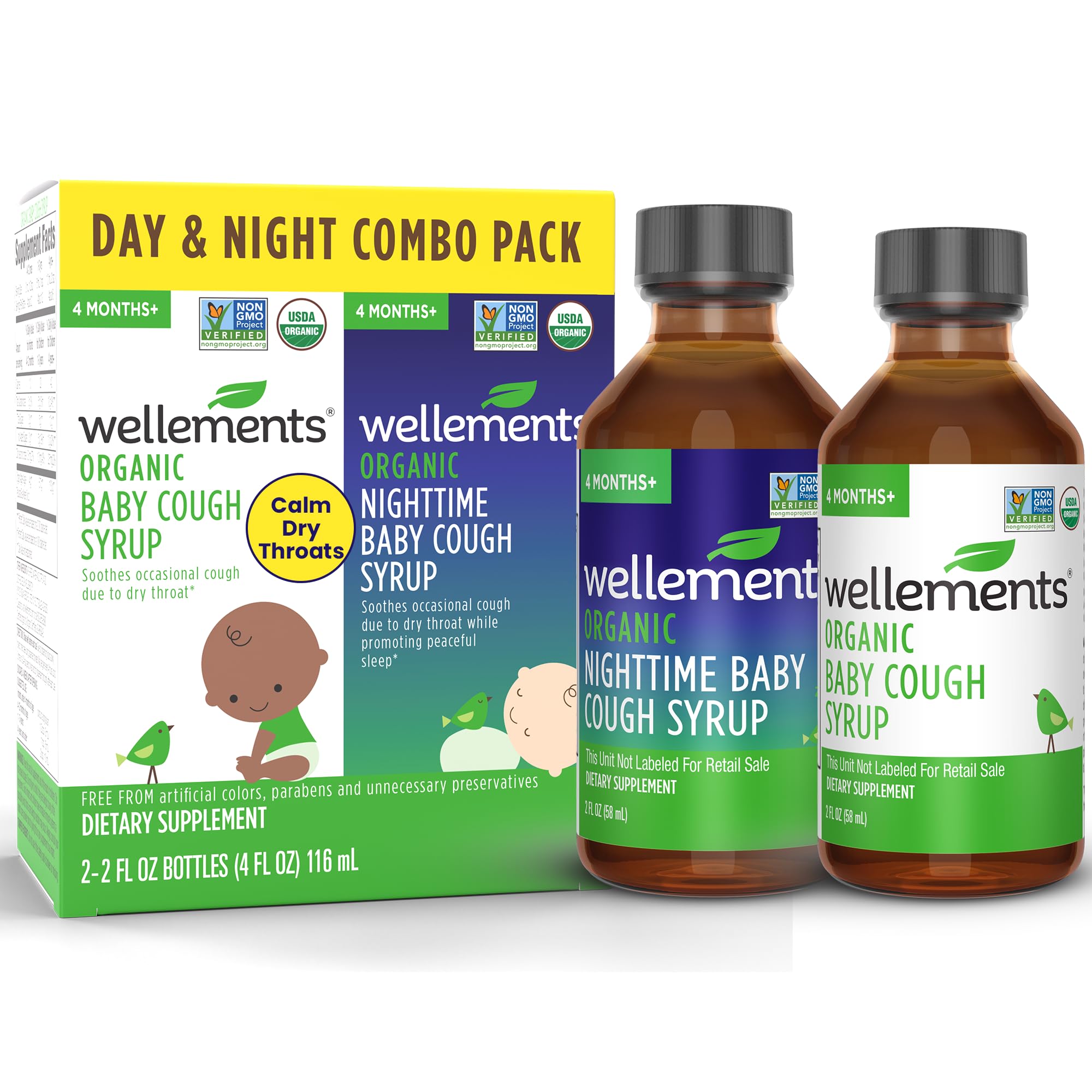 Mua Wellements Organic Baby Cough Syrups Day & Night Combo Pack 4 ...