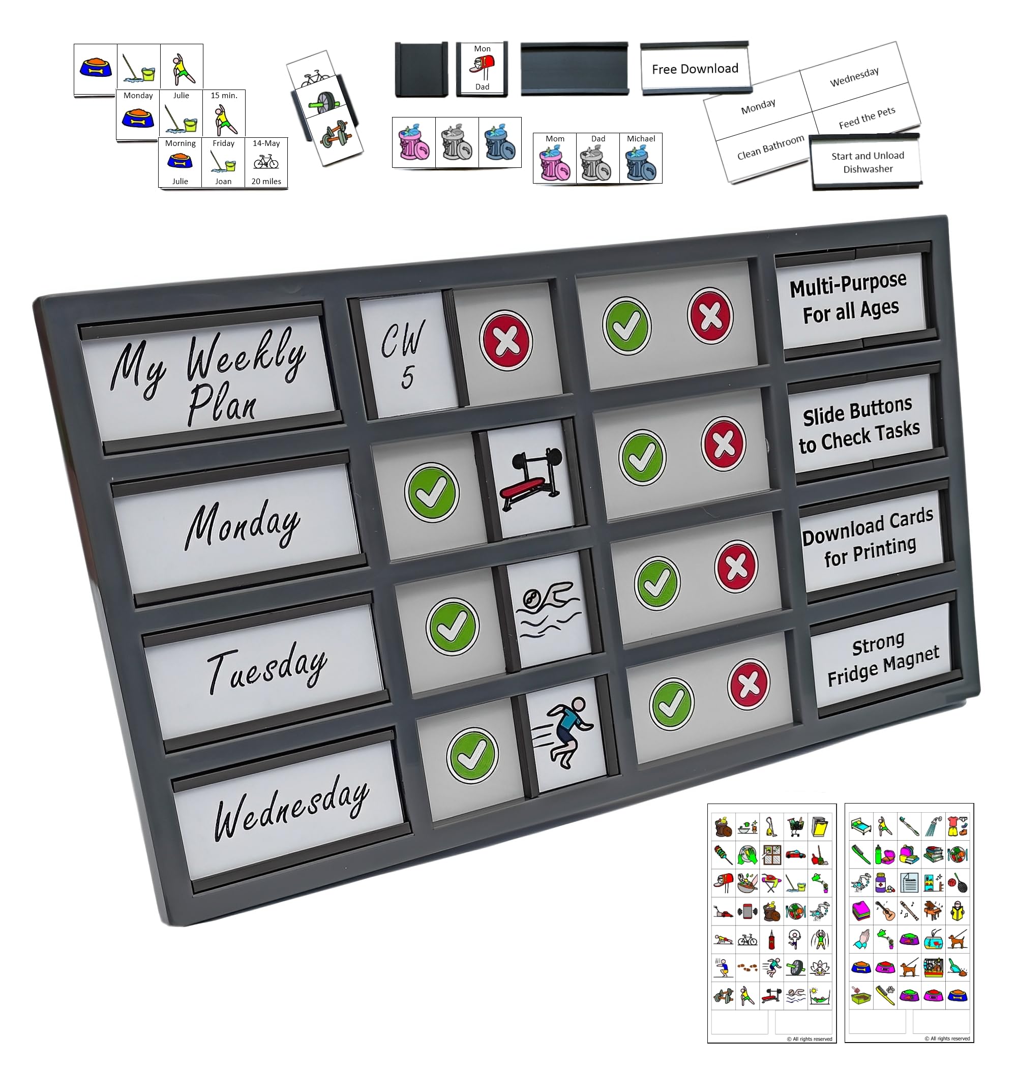 Mua Bagdent Smart Board - Customizable Checklist Board, Habit Tracker ...