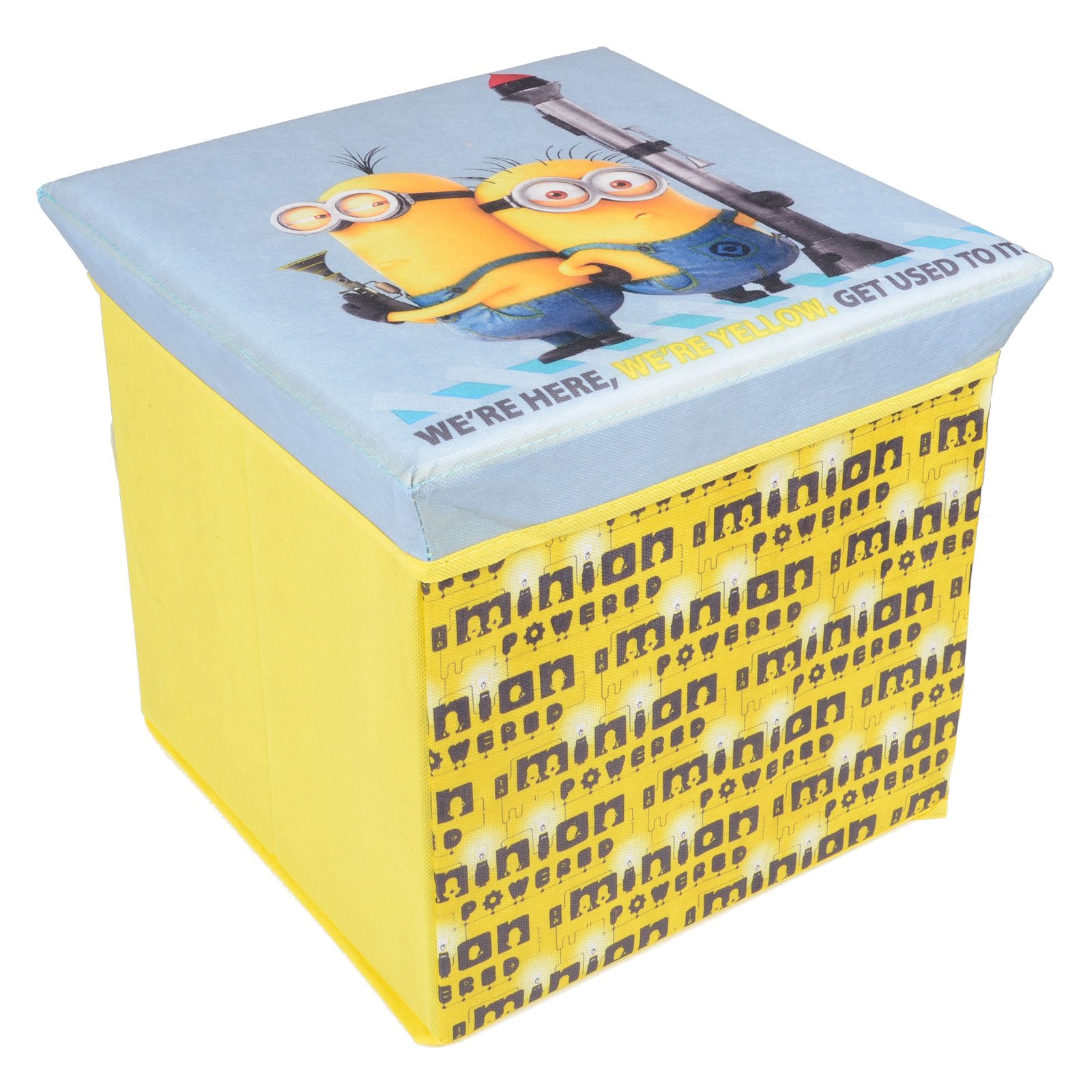 Buy Minion Made Despicable Me Storage Stool Cube with Padded Lid Ages 3 ...