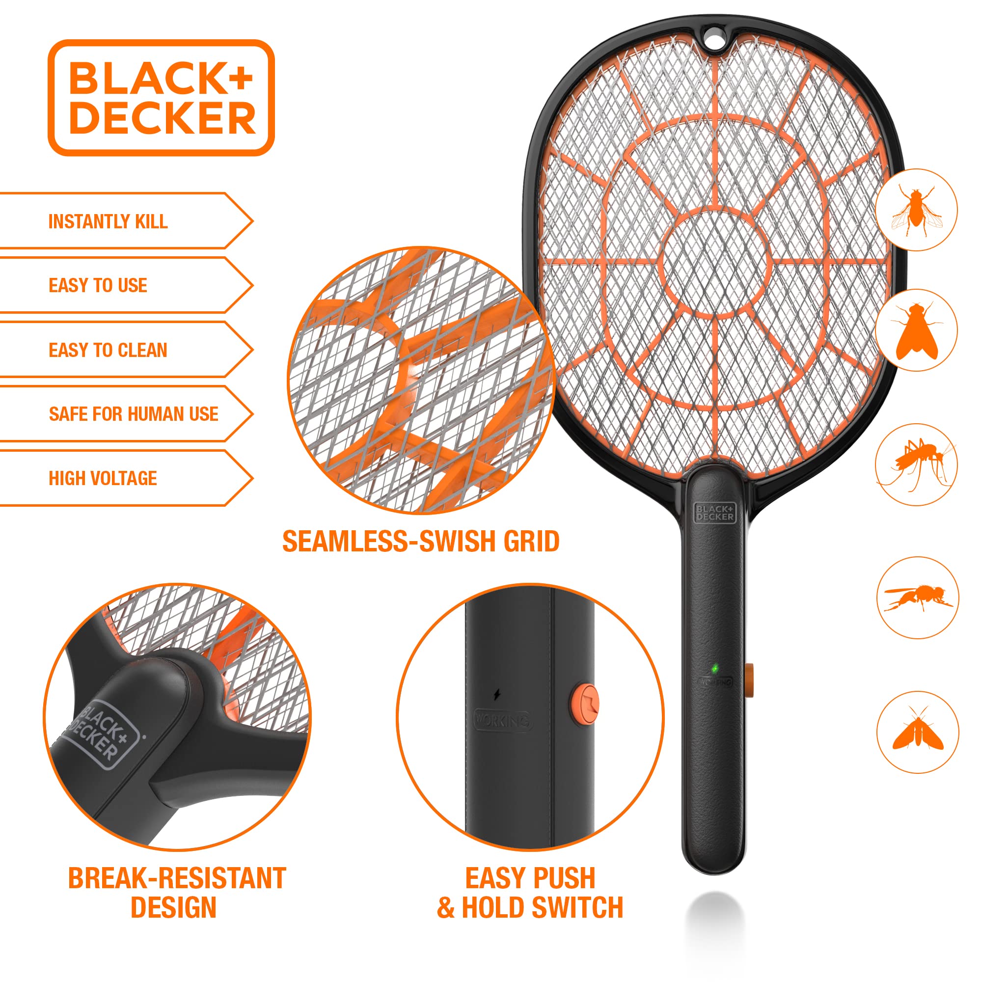 Mua Bug Zapper Racket – Electric Fly Swatter for Gnats, Mosquitoes ...