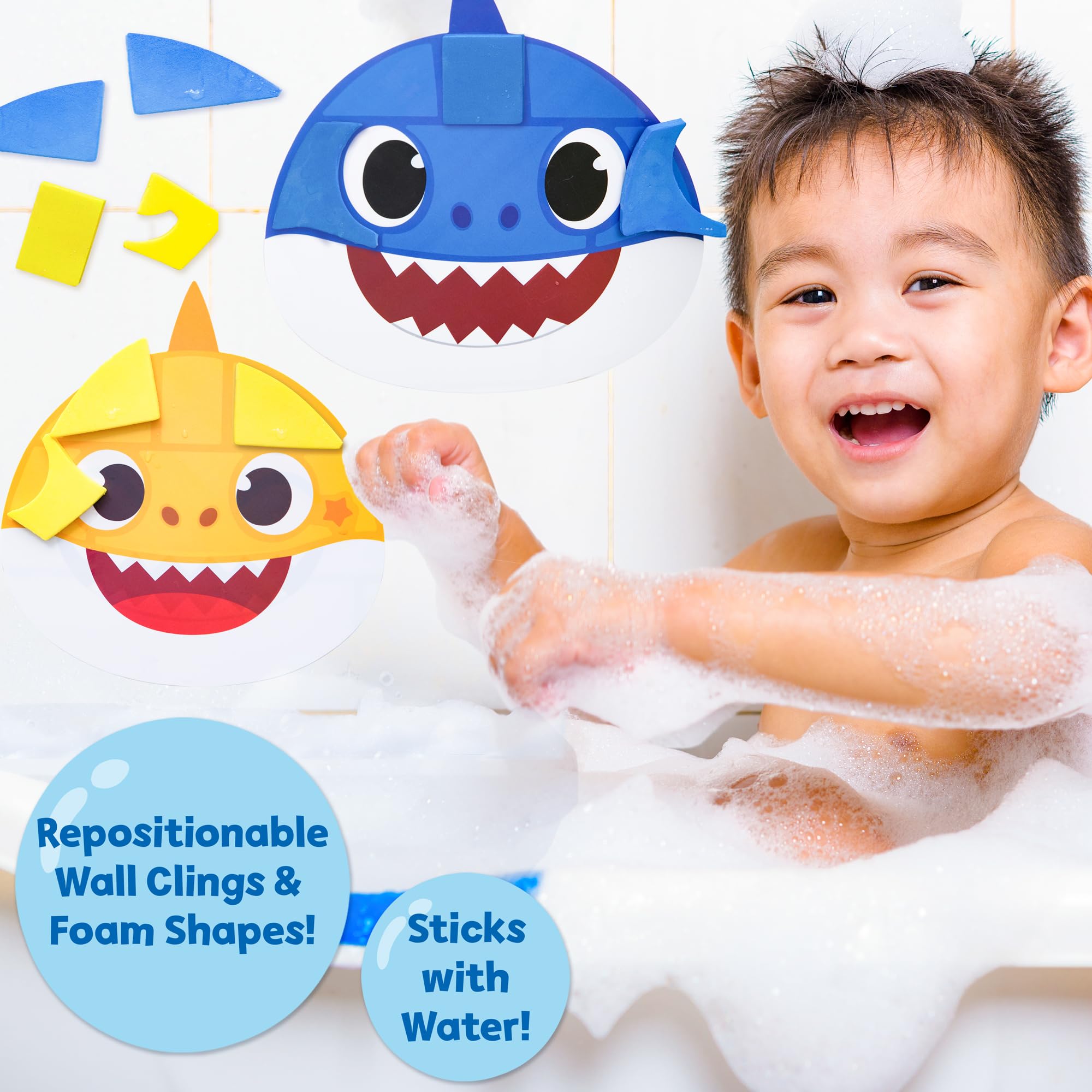 Mua Baby Shark Bath Time Mosaic Art, Reversible Bath Posters & Foam ...