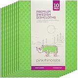Amazon.com: PINK RHINO LABS Swedish Dishcloths for Kitchen – Absorbent ...