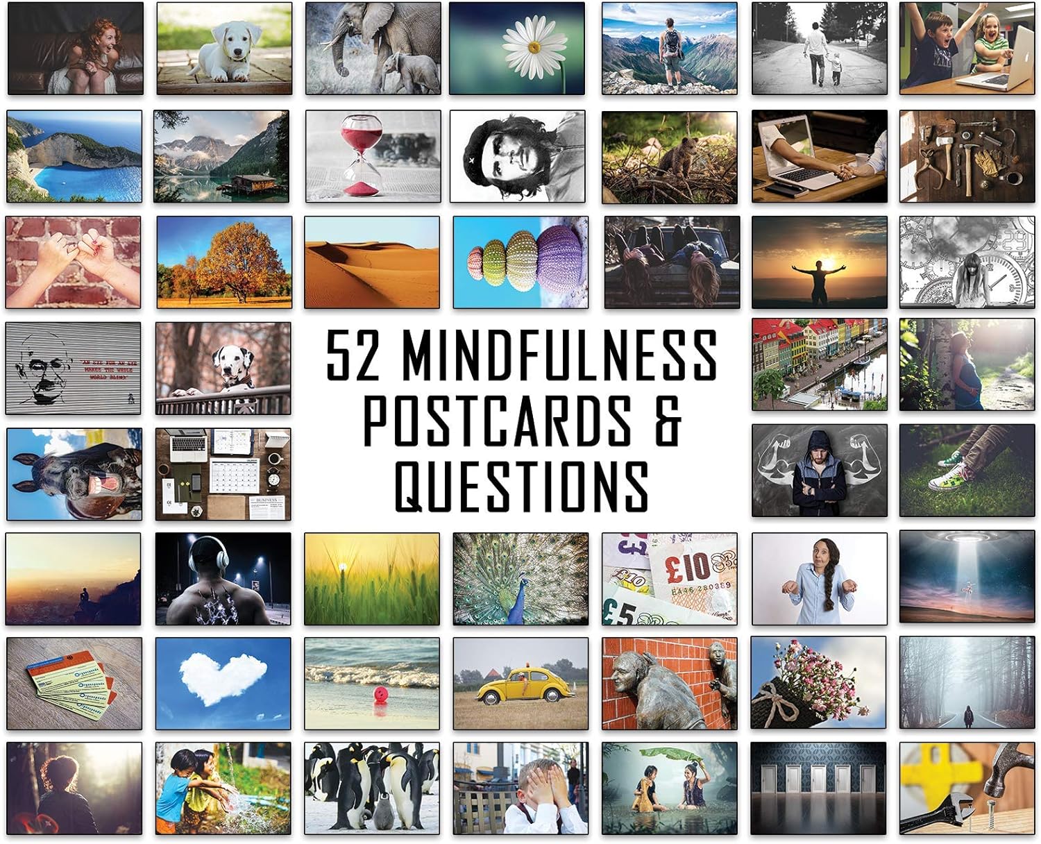 52 Mindfulness Conversation Questions and Images for Coaching Cards ...