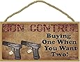 Amazon.com: Gun Control Means Using Both Hands Funny 2nd Amendment Sign ...