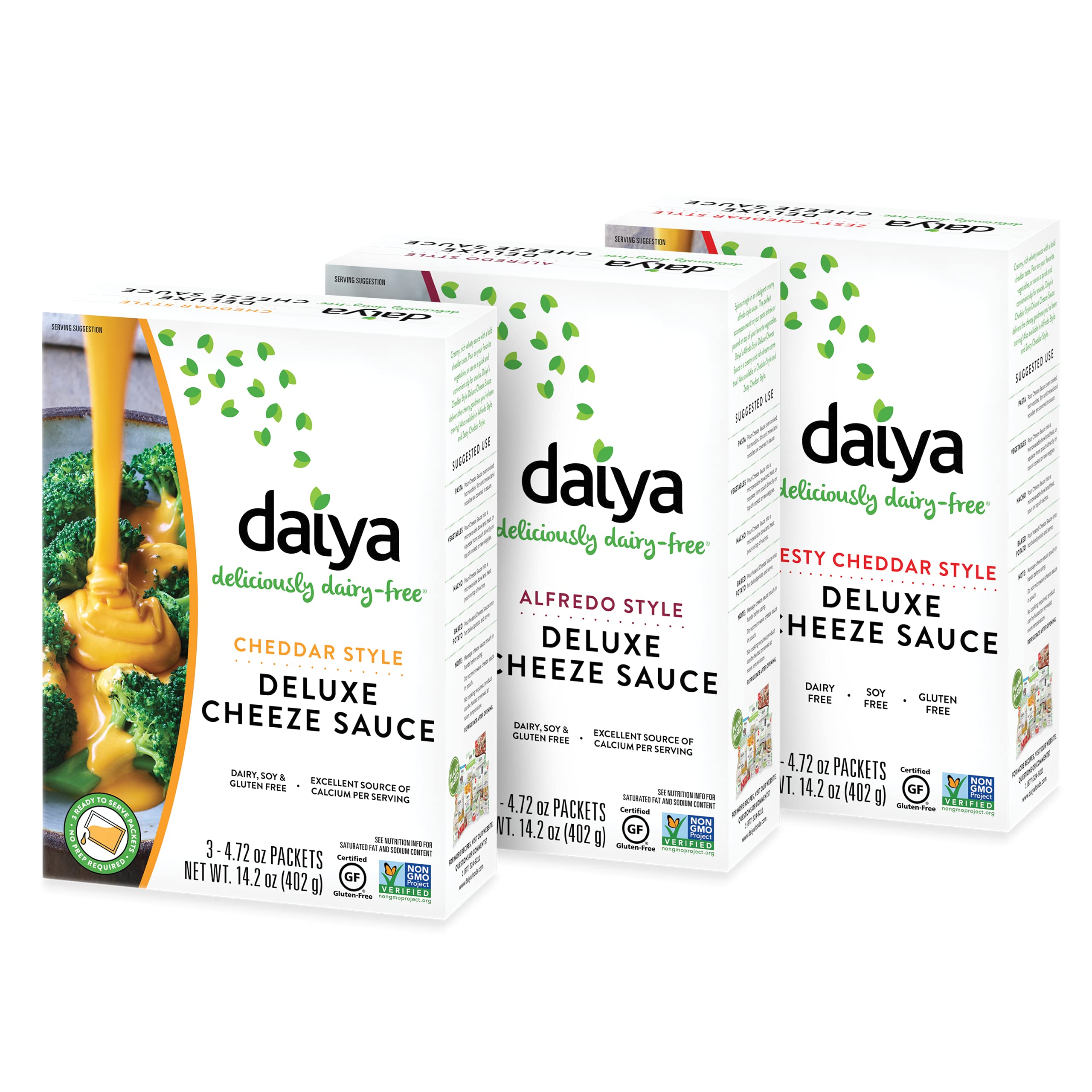 Mua Daiya Vegan Cheese Sauce Variety Pack, Dairy Free Cheedar Cheese ...