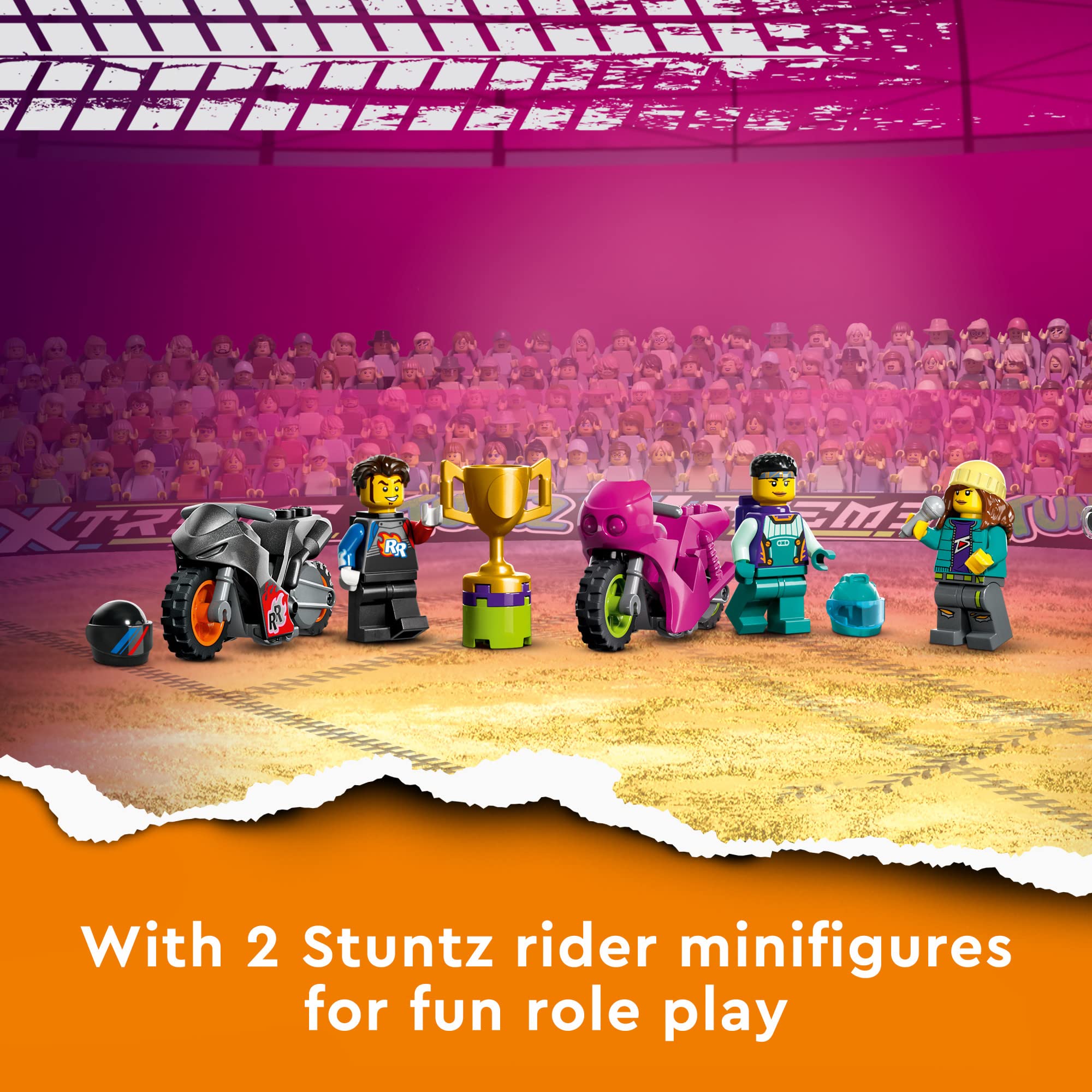 LEGO City Stuntz Ultimate Stunt Riders Challenge 60361, 3in1 Stunts for ...