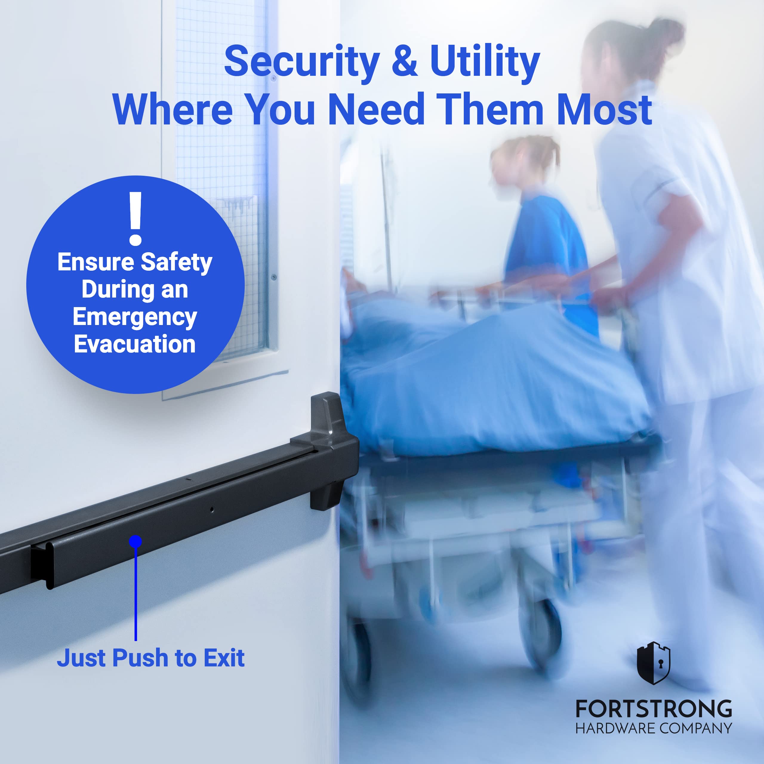 Mua FORTSTRONG Commercial Push Bar Panic Exit Device (Black) - Panic ...