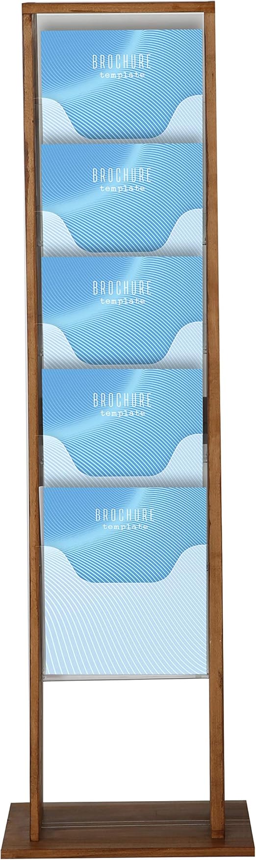 Amazon.com: Free Standing Rustic Wood Magazine Organizational Rack ...