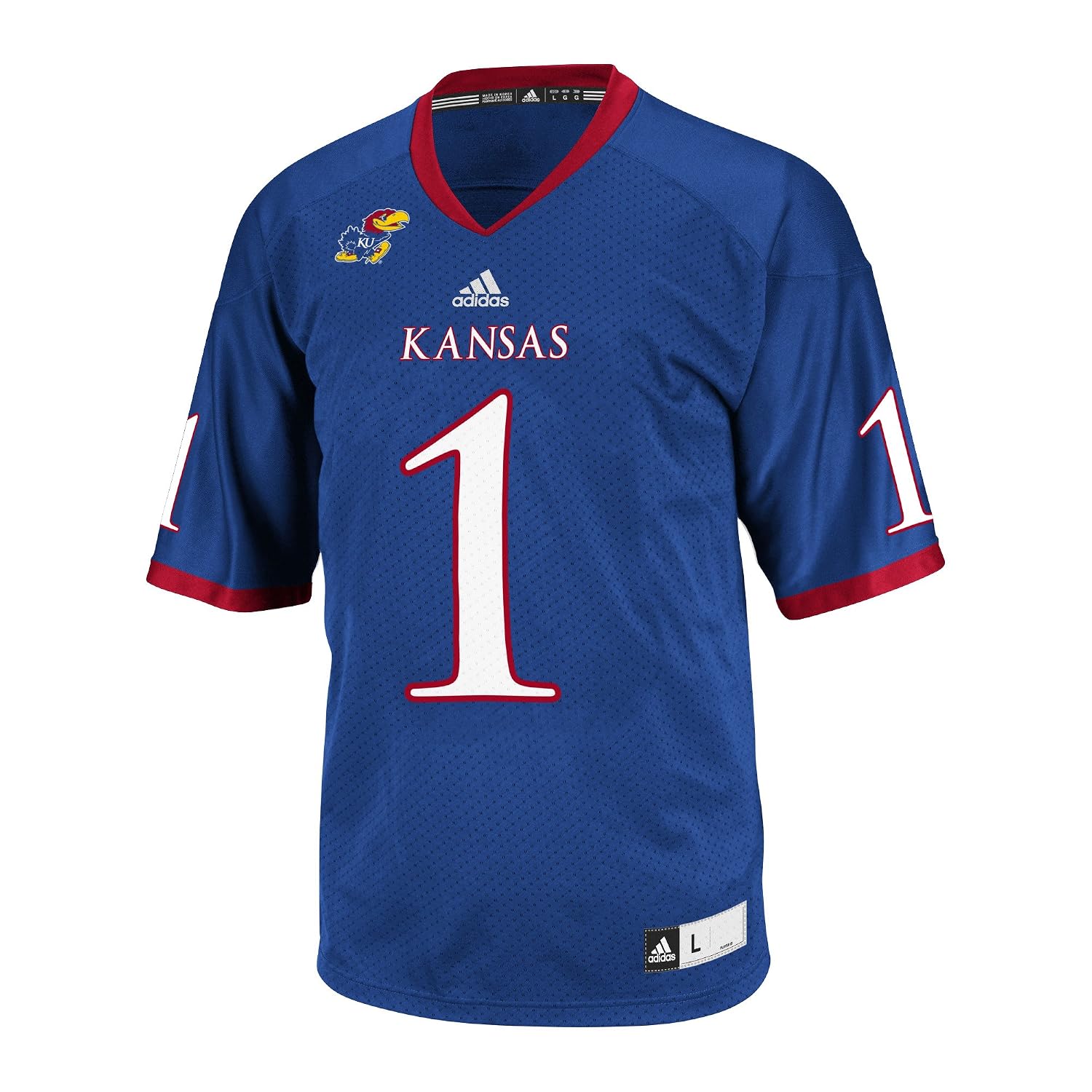 Buy adidas NCAA Kansas Jayhawks Men's Replica Football Jersey, Blue, XX ...