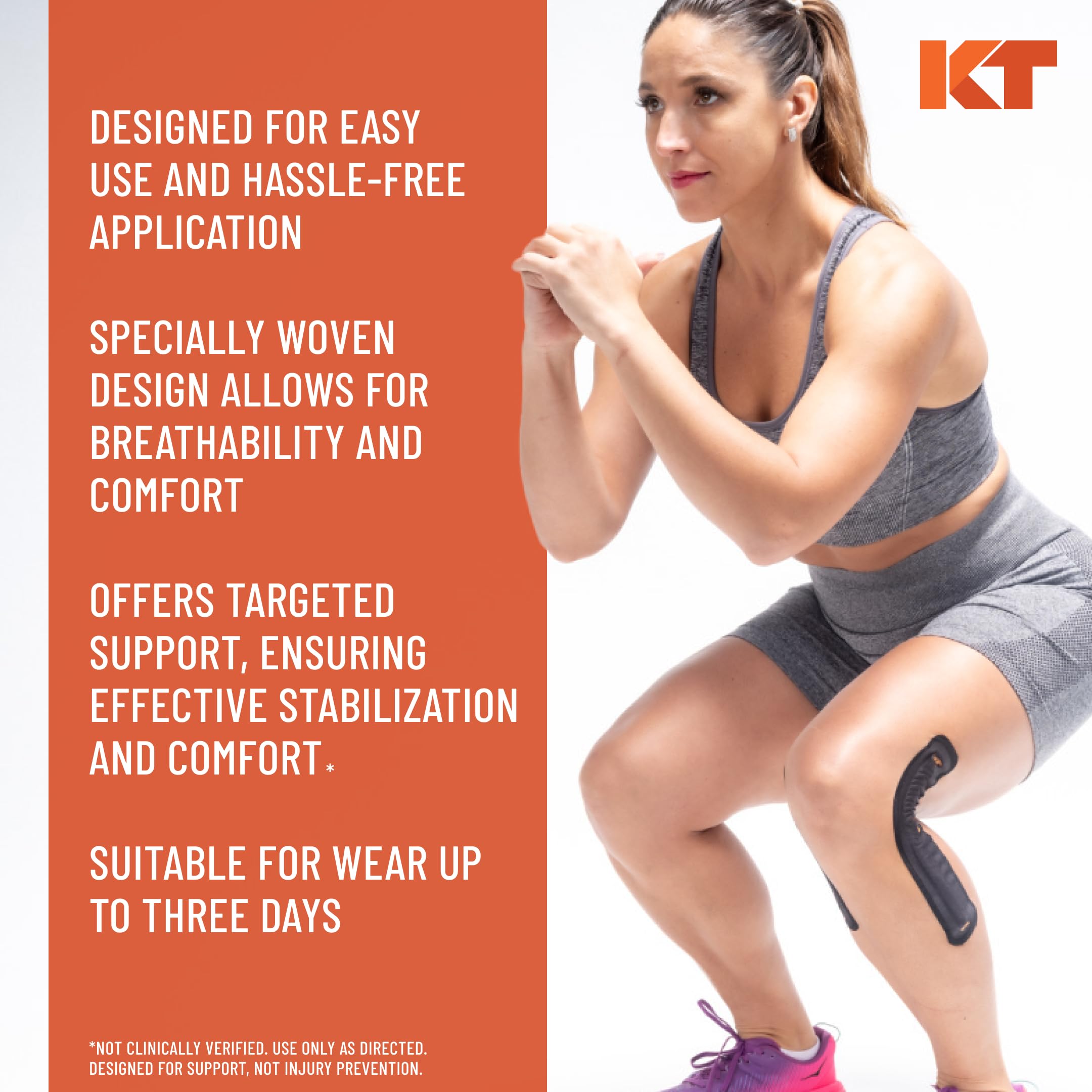 Mua KT Tape, KT Flex Reinforced Adhesive Strips for Knees – 8 Pack, 10 ...