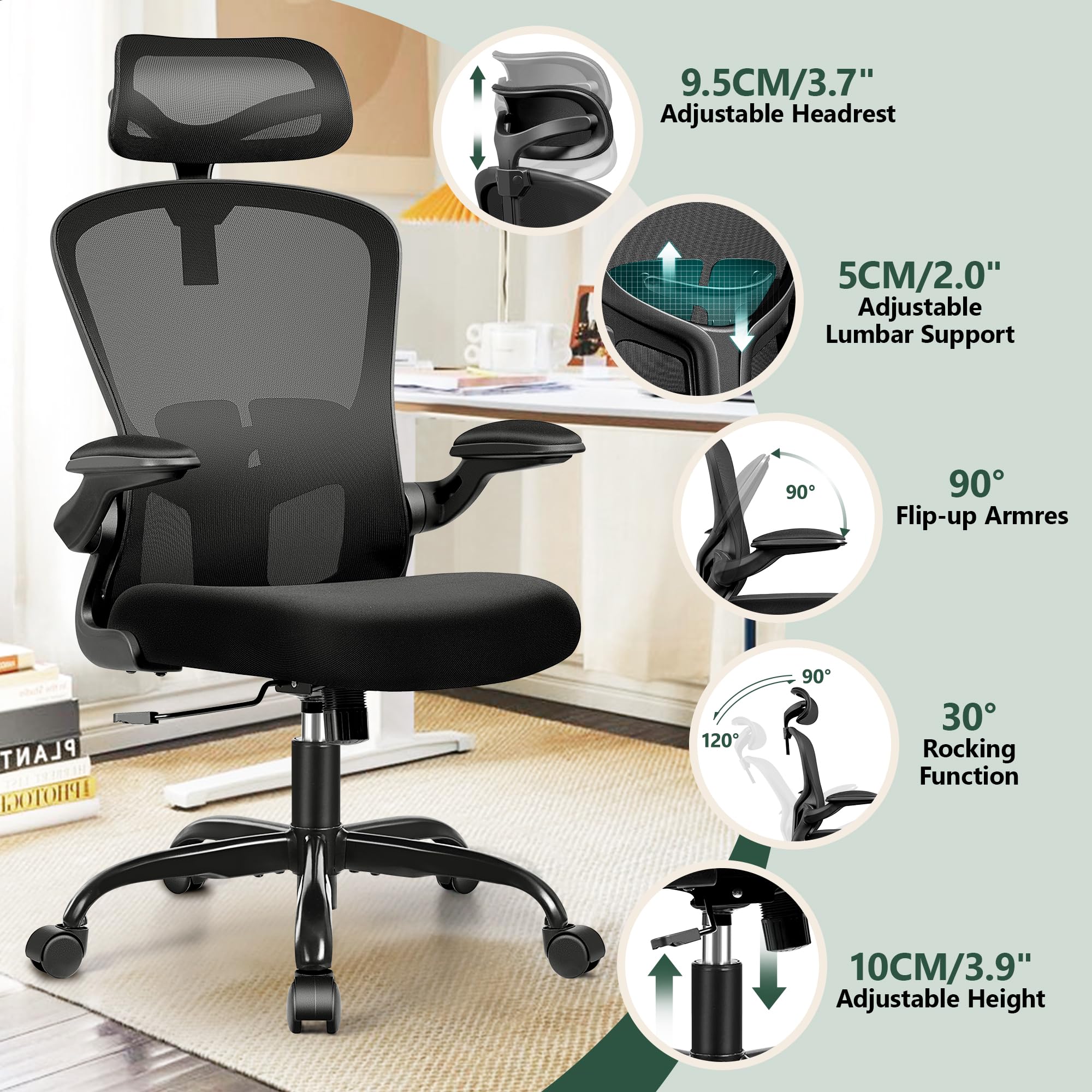 Mua FelixKing Office Chair Ergonomic Desk Chair with Headrest, High ...