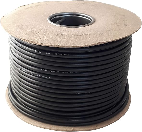 3 Core Round Black Flex Flexible Cable 3183Y 1.0 mm - 10 metre Cut Length: Amazon.co.uk: DIY & Tools