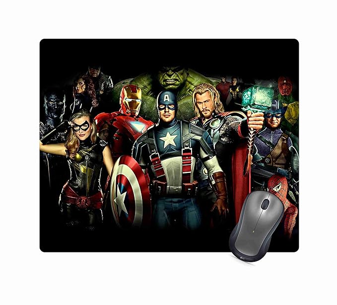 Golden Feather Anti Skid Marvel Avengers Super Heroes Designer Mouse ...
