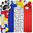Amazon.com: SmoothNovelty 57 Pcs Dog Paw Party Decorations Red, Blue ...