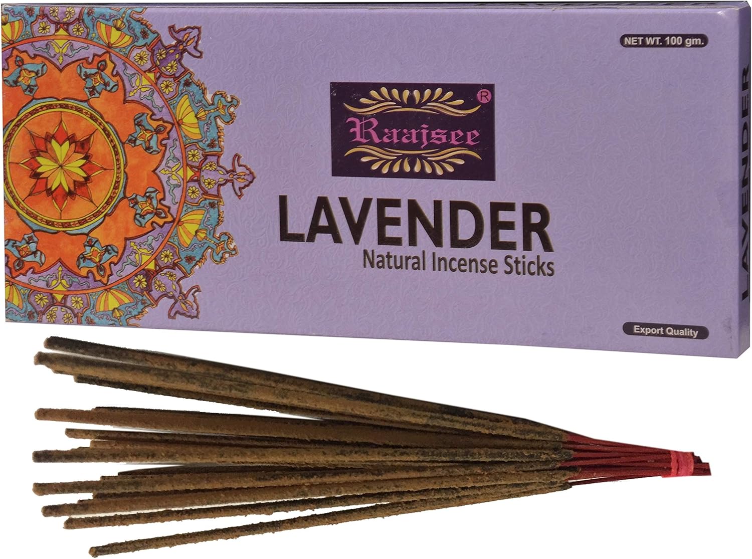 raajsee Lavender Incense Sticks 100 Gm Pack-100% Pure Organic Natural ...
