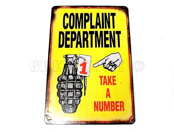 Complaint Department Wooden Sign by Greenzone ® (UK Company): Amazon.co ...