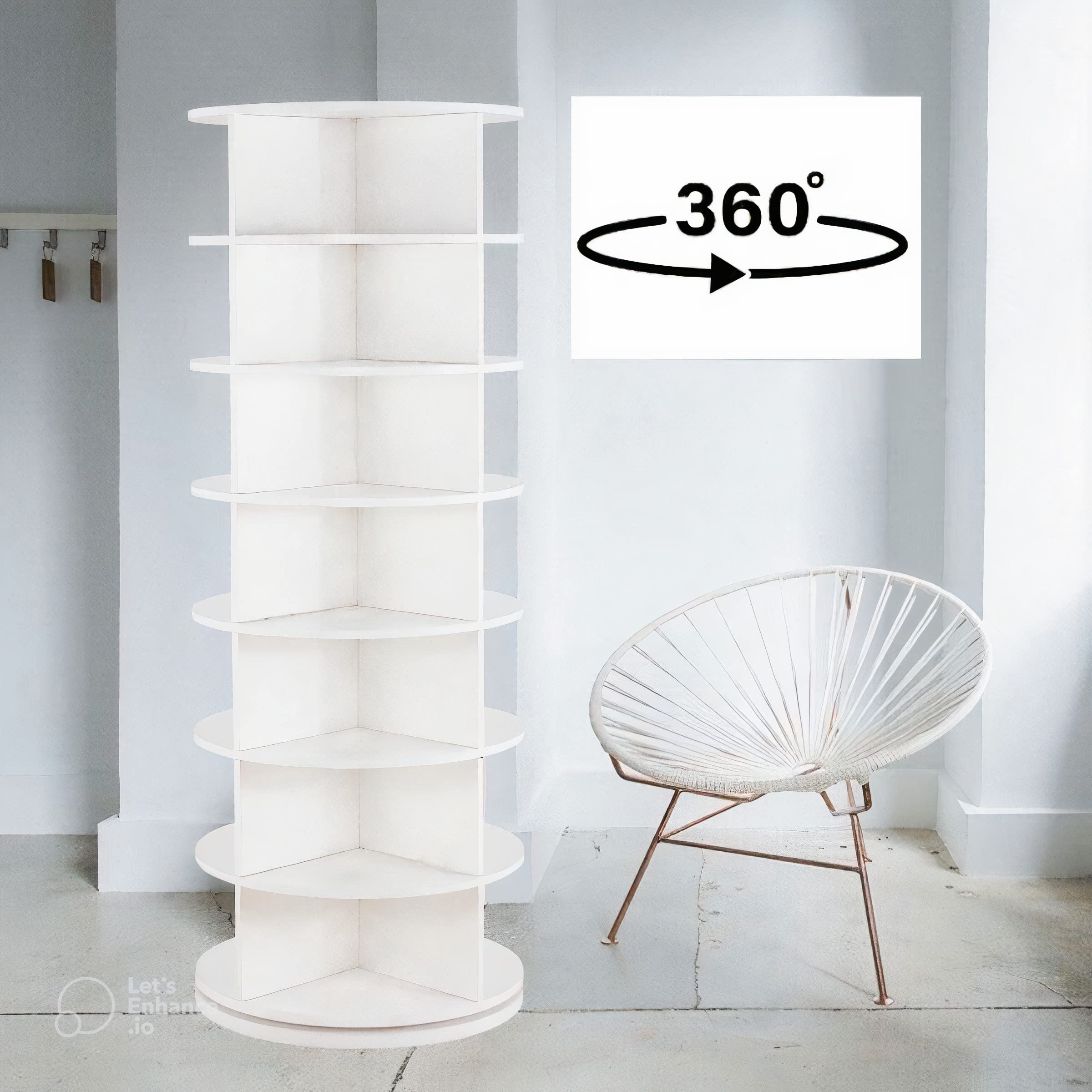 Mua Original Rotating Shoe Rack Tower, original 7-tier hold over 35 ...