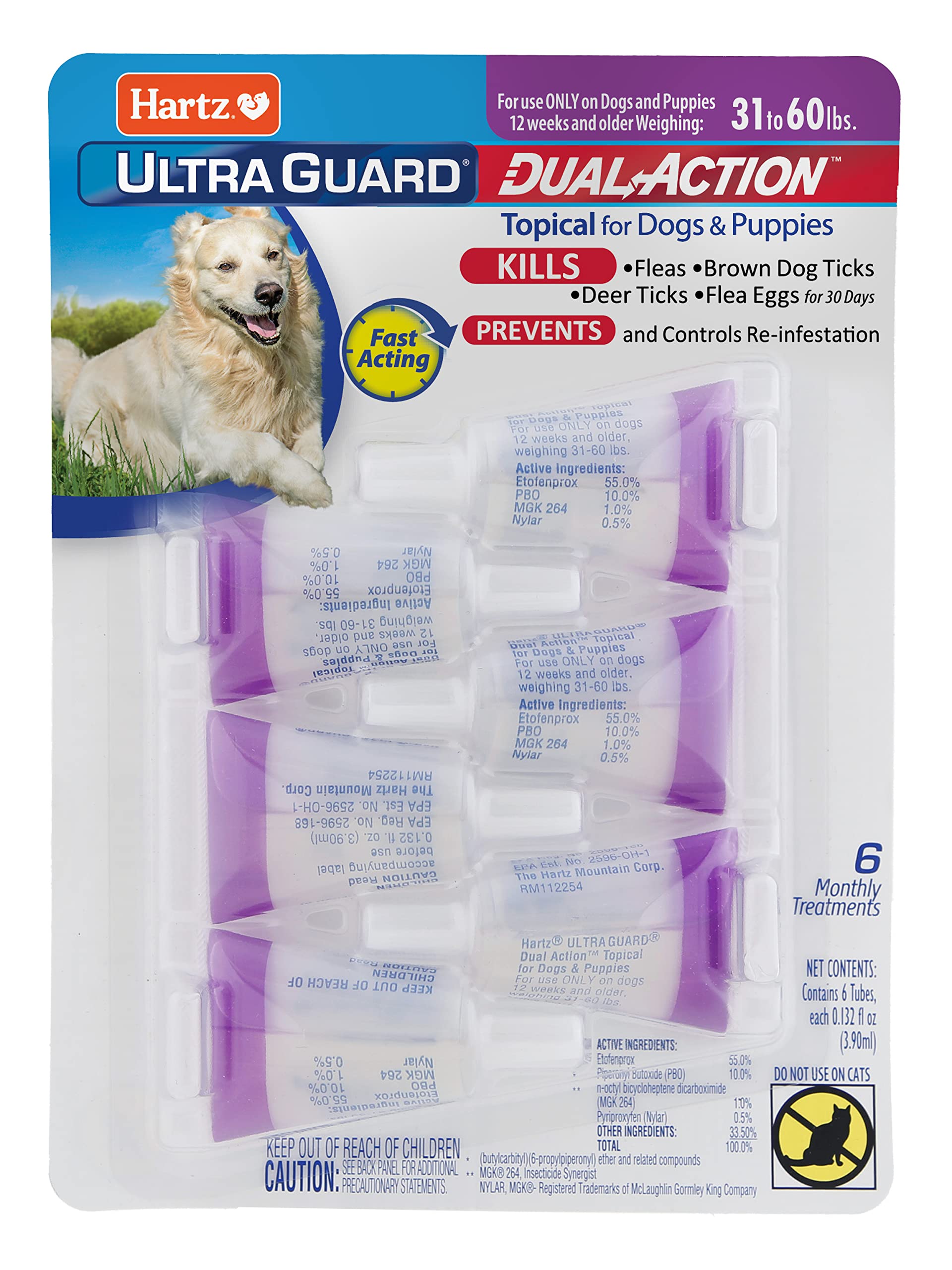 Hartz Ultraguard Dual Action Flea And Tick Topical Dogs Reviews