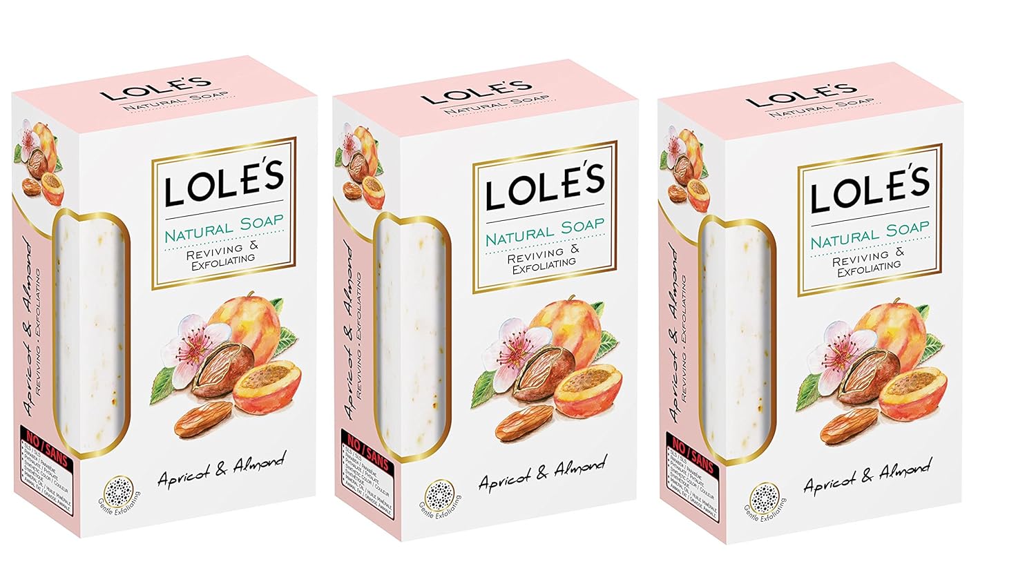 Amazon.com : LOLE'S Luxury Pure Natural Soap, Apricot & Almond Beauty ...