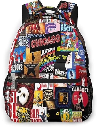 Broadway Musical Backpack for Women Men School Book bags Daypack Laptop ...