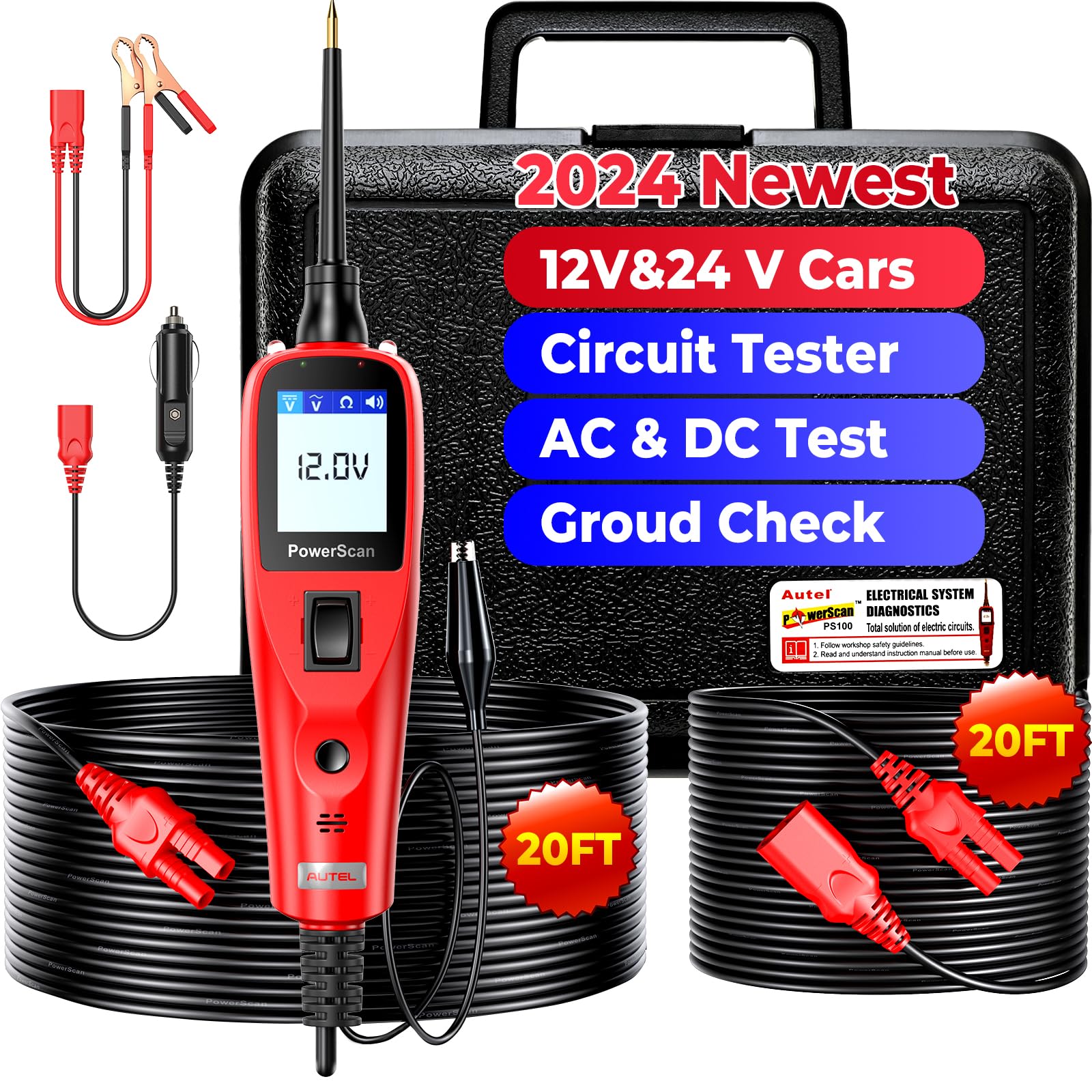 Mua Autel PowerScan Circuit Tester 2024, 12V 24V Automotive Power ...