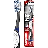 Colgate 360 Charcoal Sonic Powered Battery Toothbrush, 2 Pack