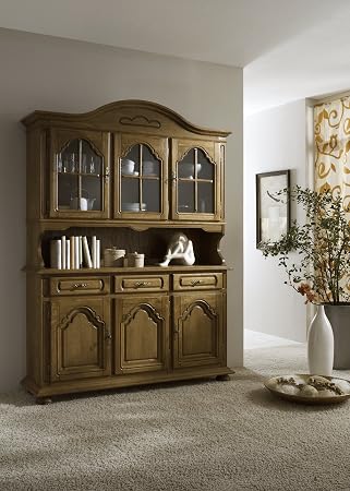 Wohnzimmerschrank Buffetschrank - Eiche Rustikal P43 - teilmassiv - B/H ...