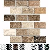 Amazon.com: CRE8TIVE 4 Sheets Yellow Marble Tiles Peel and Stick ...