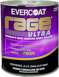 Amazon.com: Evercoat Rage Ultra - Sanding Body Filler for Steel ...