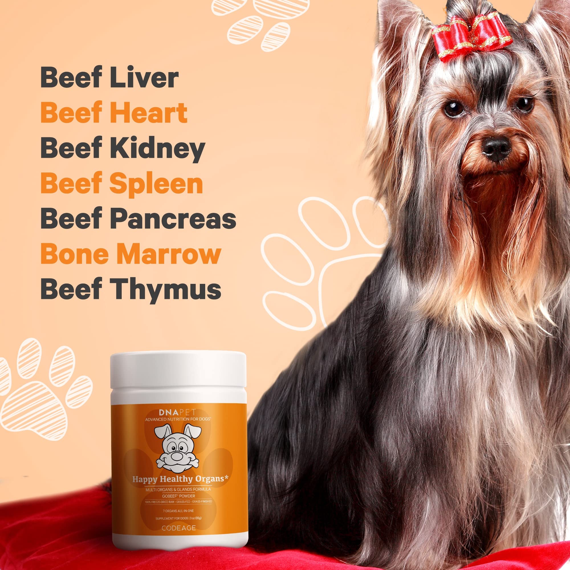 Mua DNA PET Happy Healthy Organs & Glands Supplement for Dogs, Freeze ...