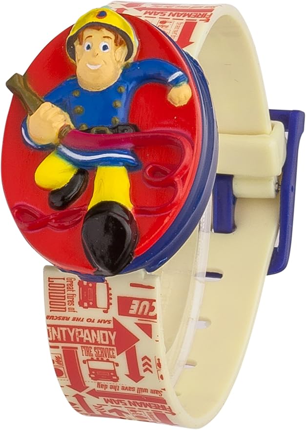 Fireman Sam Boy's Quartz Watch with LCD Dial Digital Display and ...
