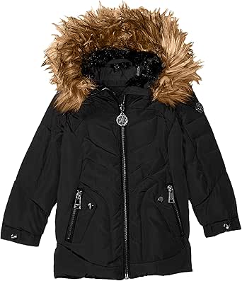 Amazon.com: DKNY Girls' Bubble Jacket with Faux Fur: Clothing