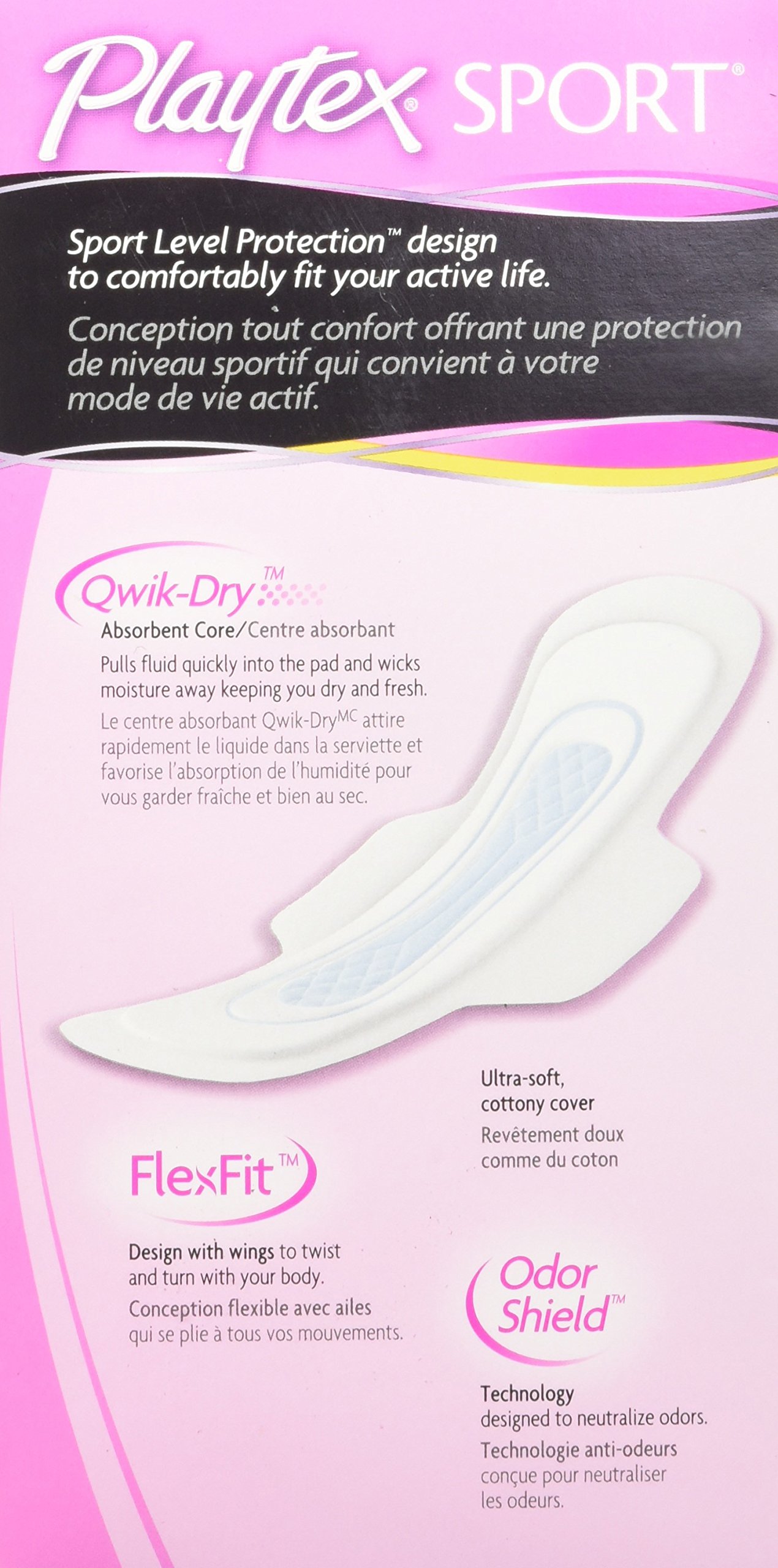 Playtex Sport Ultra Thin Pads with Wings, Reliable Sport Level ...