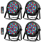 Amazon.com: 36LEDs RGB Par Lights 2 Pack - 36W LED Par Can Lights Sound Activated with Remote ...