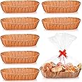 Amazon.com: Yesland 8 Pack Long Poly-Wicker Bread Basket, 15 Inch ...