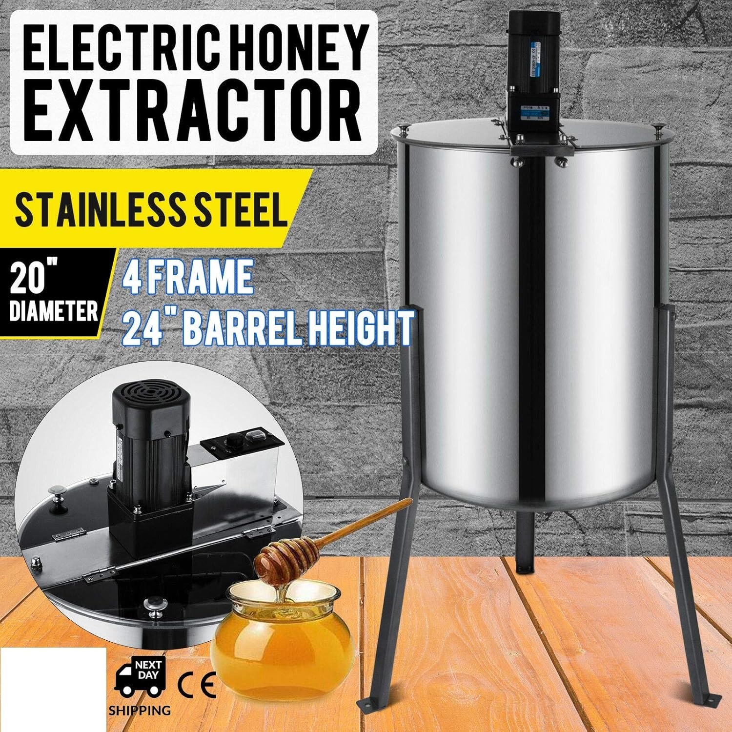Amazon.com: Electric Honey Extractor Commercial 120W Motor Food Grade ...