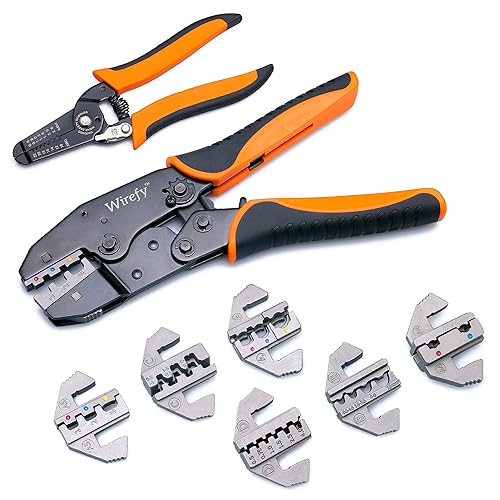 Wirefy Crimping Tool Set 8 PCS - Ratcheting Wire Crimper - Heat Shrink ...