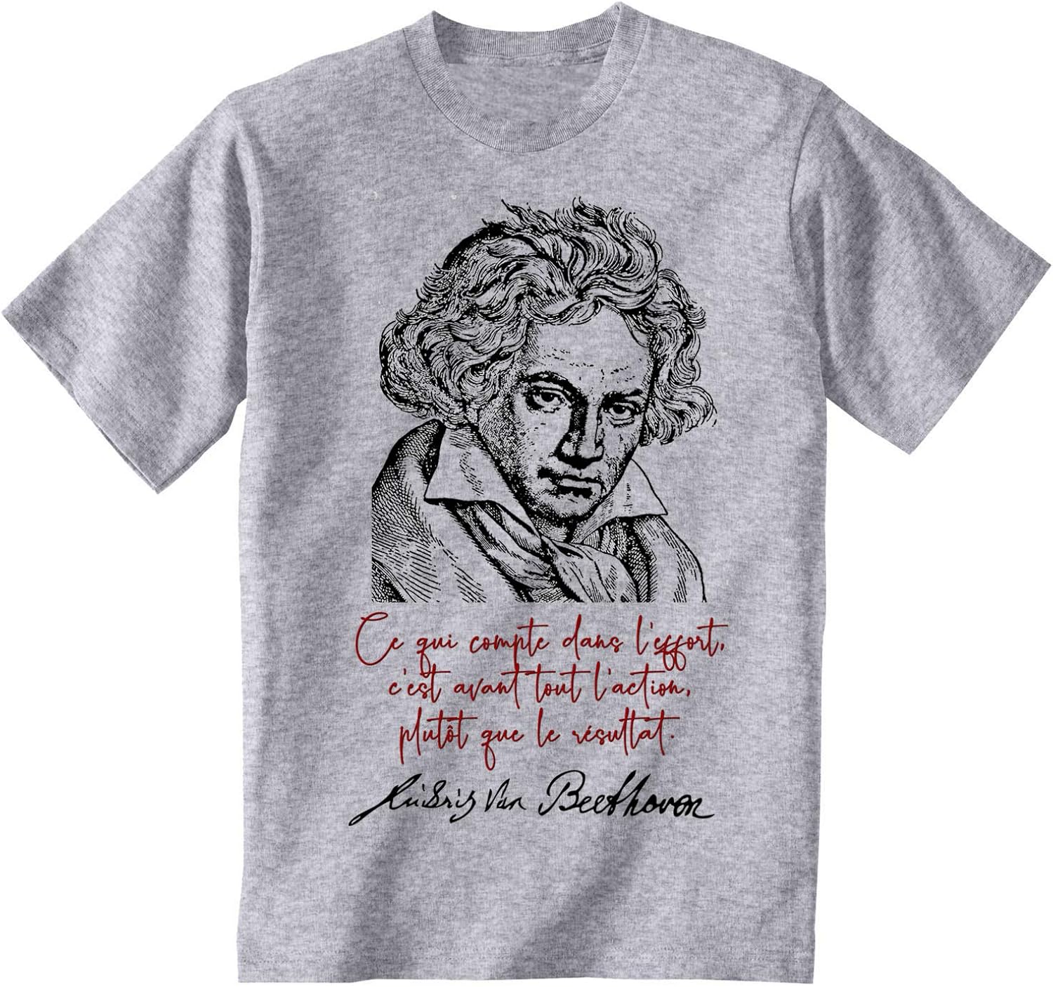 teesquare1st Men's Ludwig Van Beethoven L` Effort Cotton T Shirt Men ...