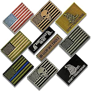 Amazon.com: Eybros American Flag Patch, 10 Bundle-Set, Tactical Morale Military Patches of USA ...