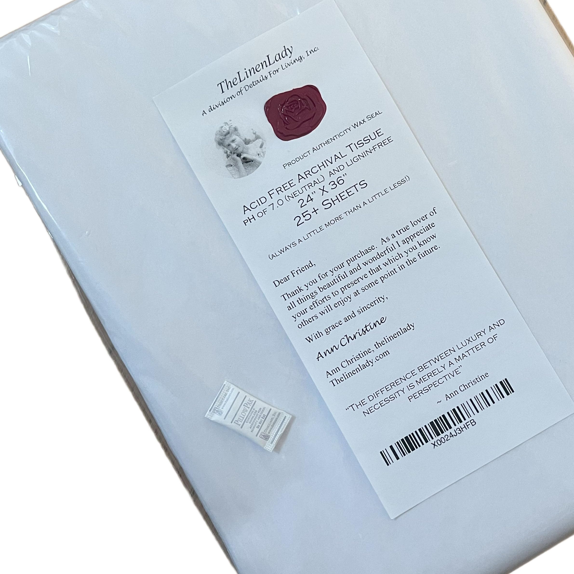 Mua 25 Sheets 24" x 36" ; The Linen Lady's Acid Free Archival Tissue ...