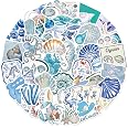 Amazon.com: 50Pcs Aesthetic Blue Ocean Stickers Pack, Waterproof Vinyl ...