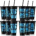 Amazon.com | Mifoci 12 Pcs Video Game Plastic Cups with Lids and Straws ...