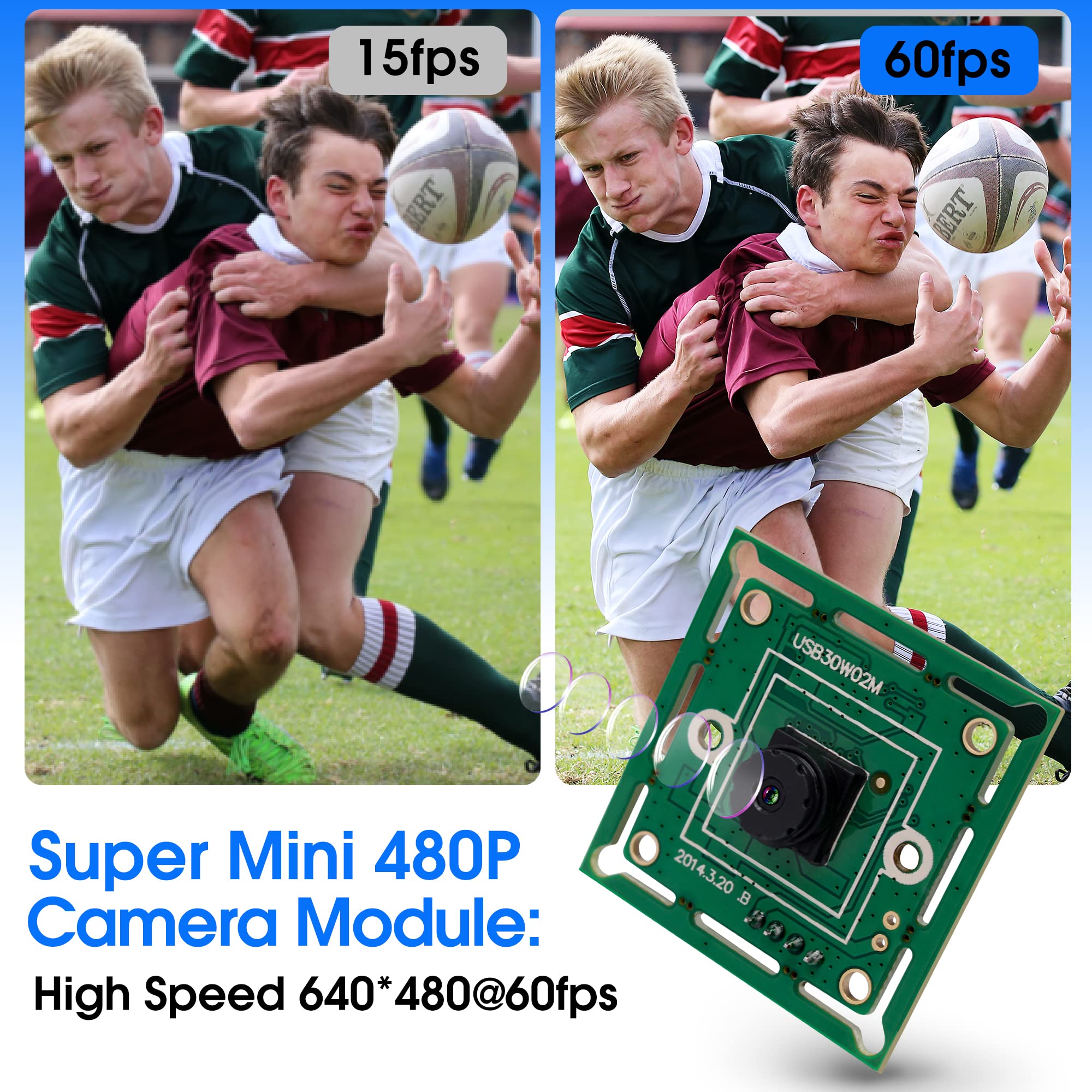 Mua ELP VGA Super Mini USB Camera Module with 45degree Lens 480P 60fps ...