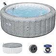 Amazon.com : Bestway SaluSpa Bali Smart AirJet Inflatable Hot Tub Round Portable 4 to 6 Person ...