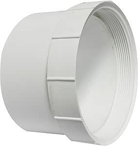 Canplas 193706S PVC DWV Female Cleanout Adapter, 6-Inch, White, Pipe ...
