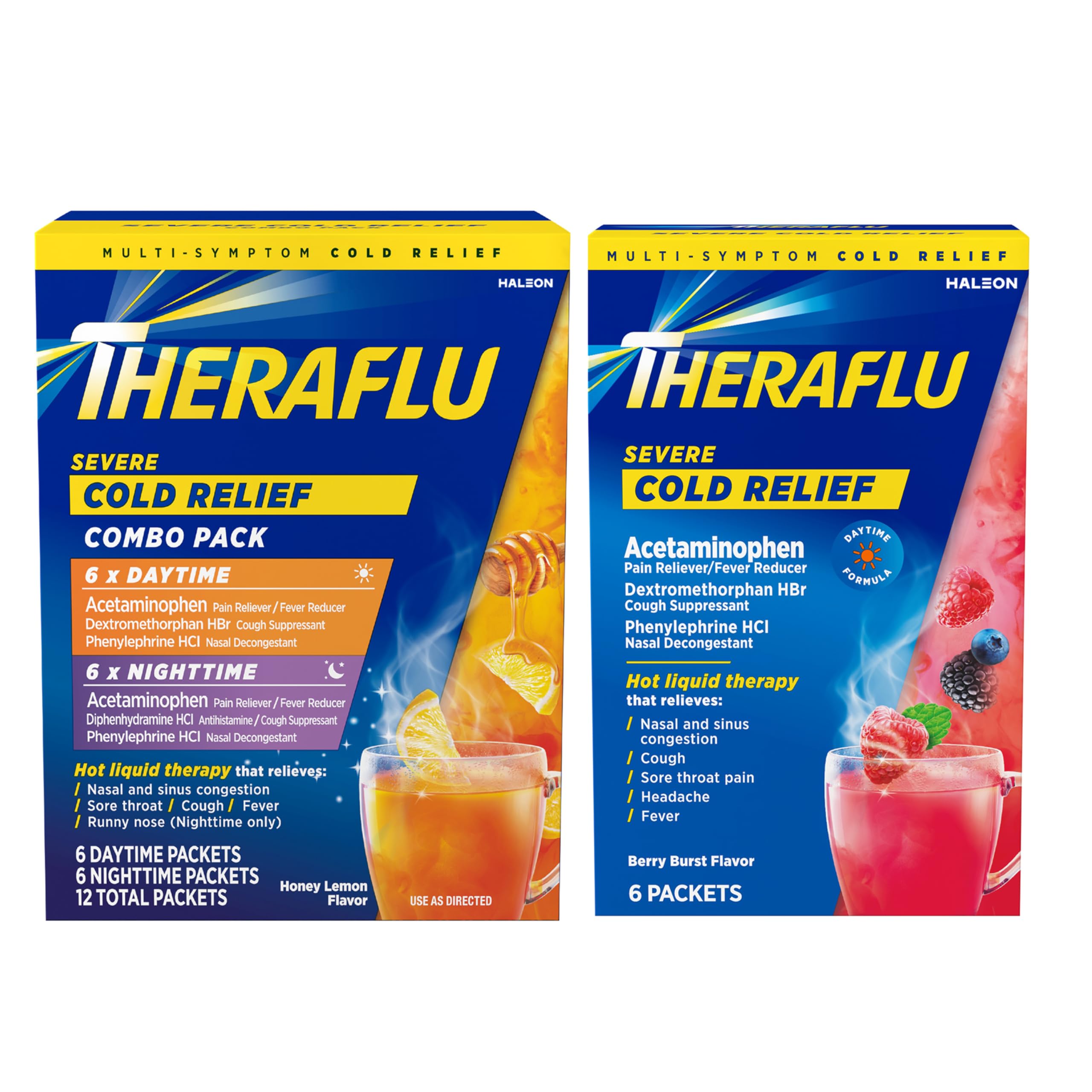 Mua Theraflu Combo Daytime & Nighttime Severe Cold Relief Honey Lemon ...