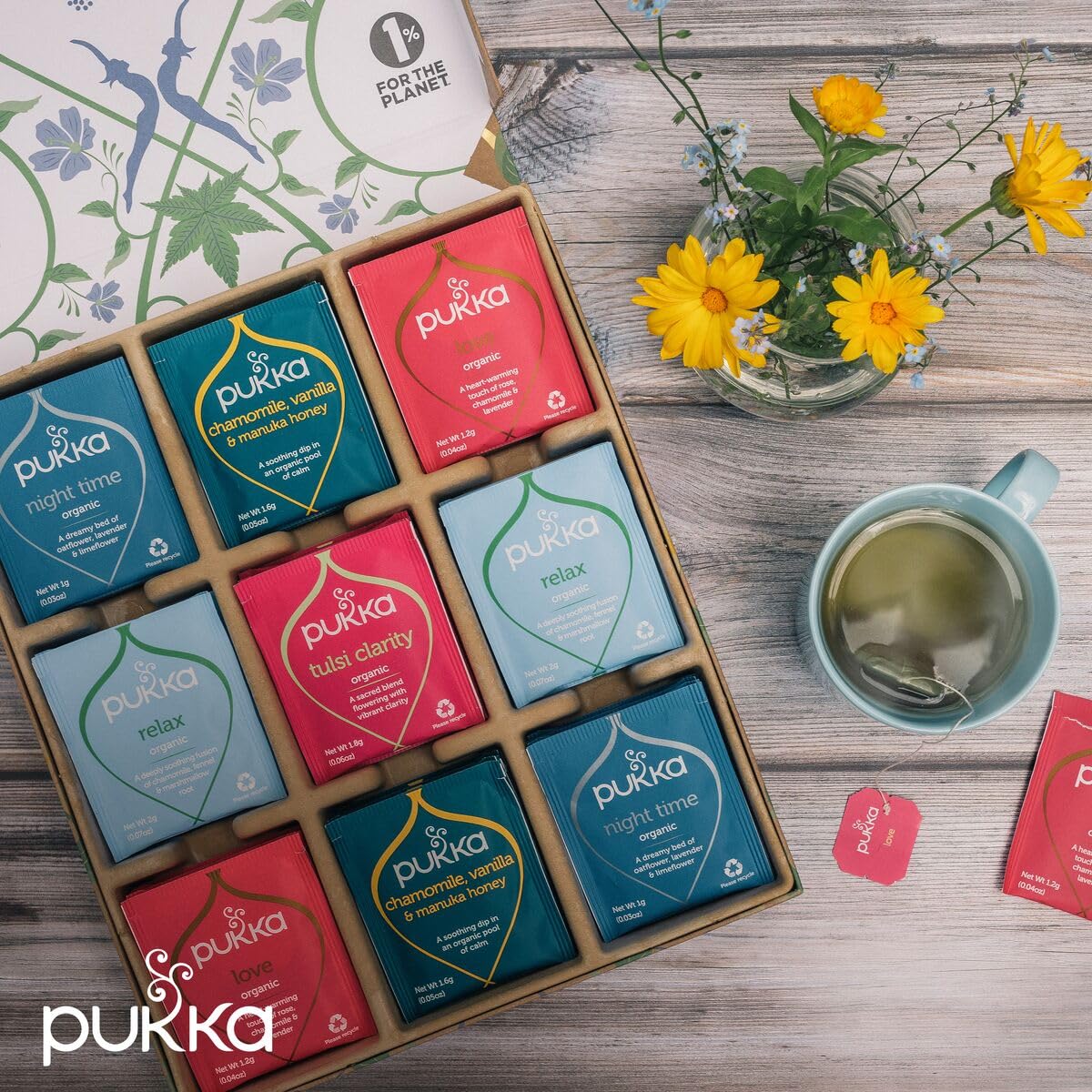 Pukka Tea Gift Box | Herbal Relax Selection Organic Tea | Christmas ...