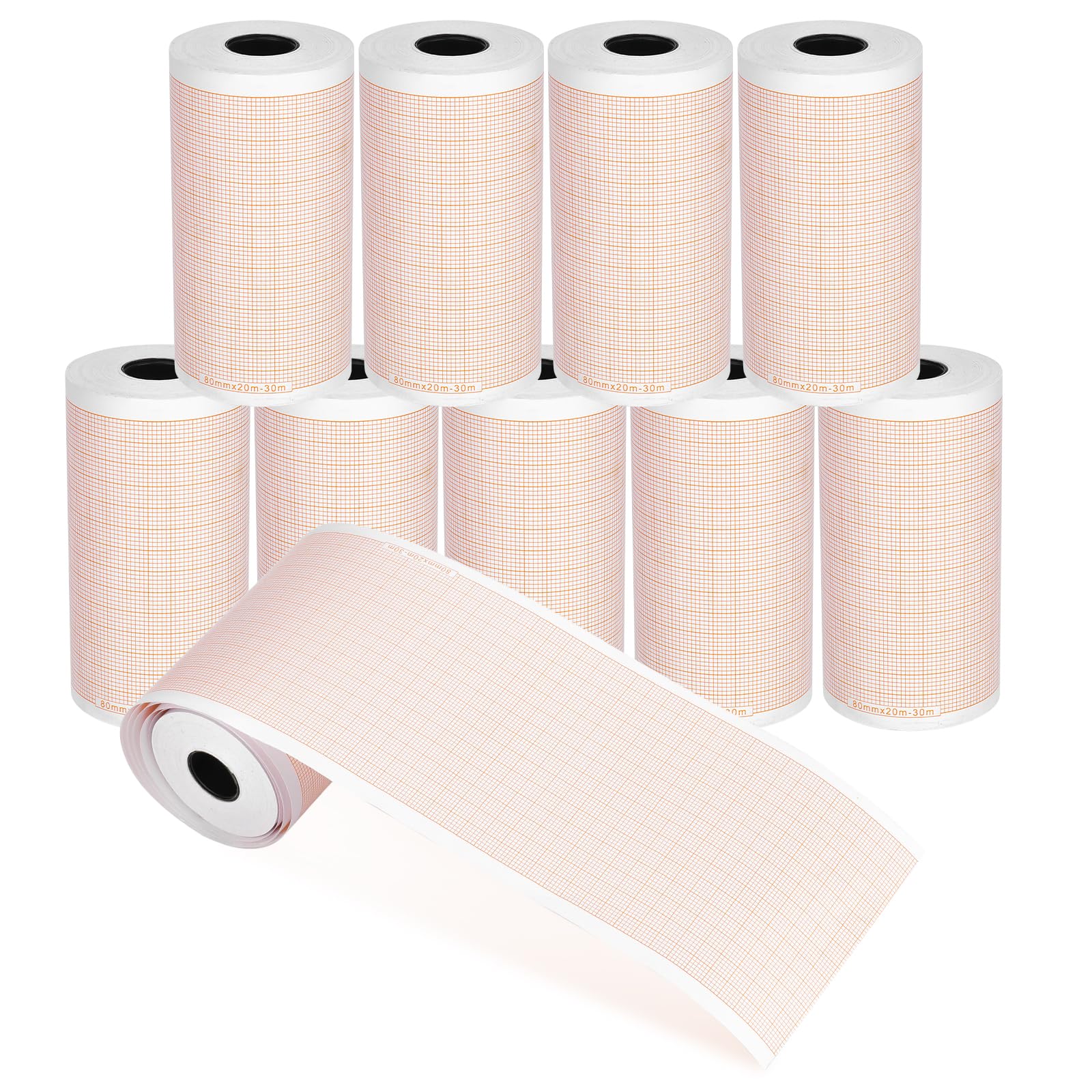 Healthible ECG Paper Roll - 10 Rolls EKG Paper,ECG Paper 80mmx20m ...