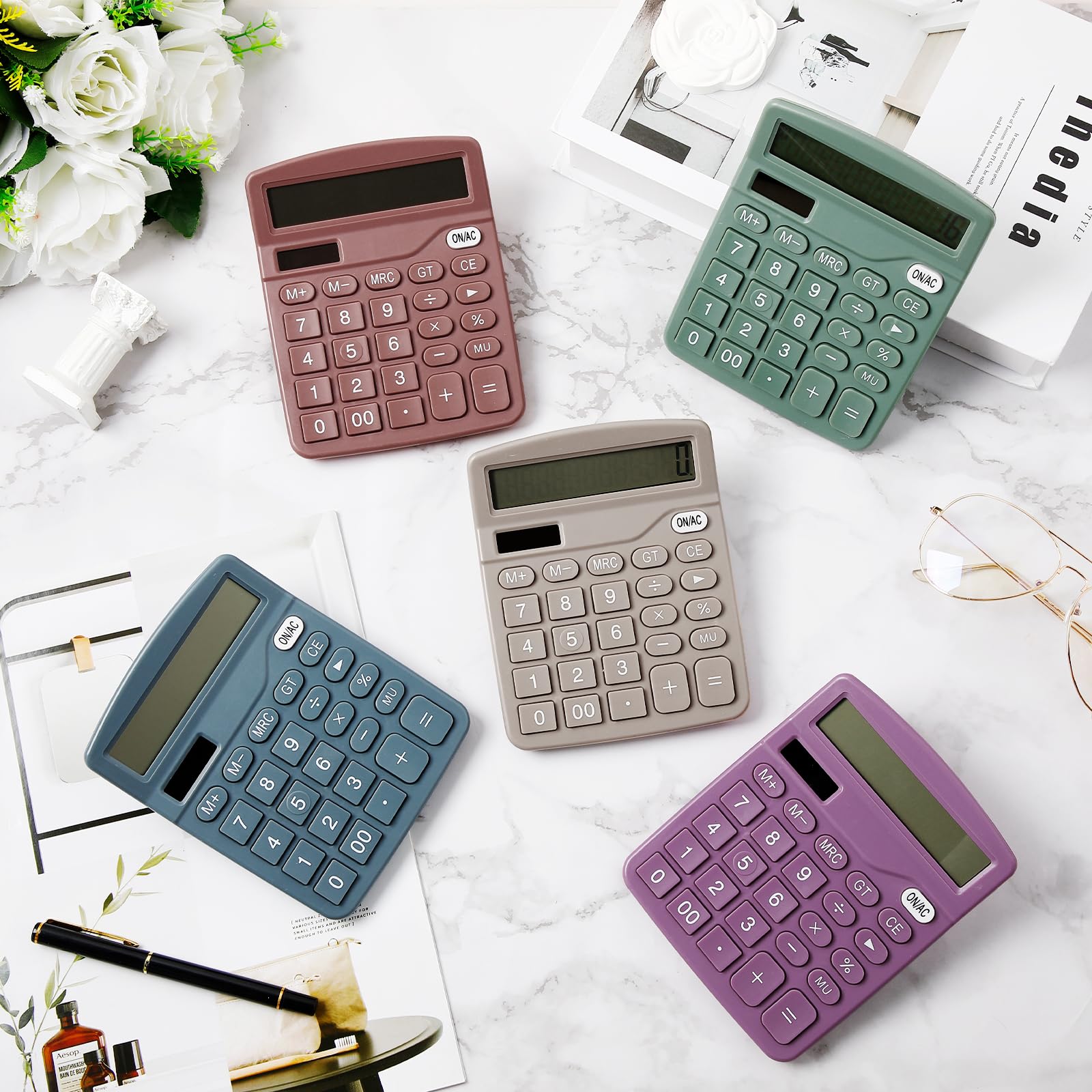 Mua 12 Digits Desktop Calculators Basic Calculator Standard Dual Power ...