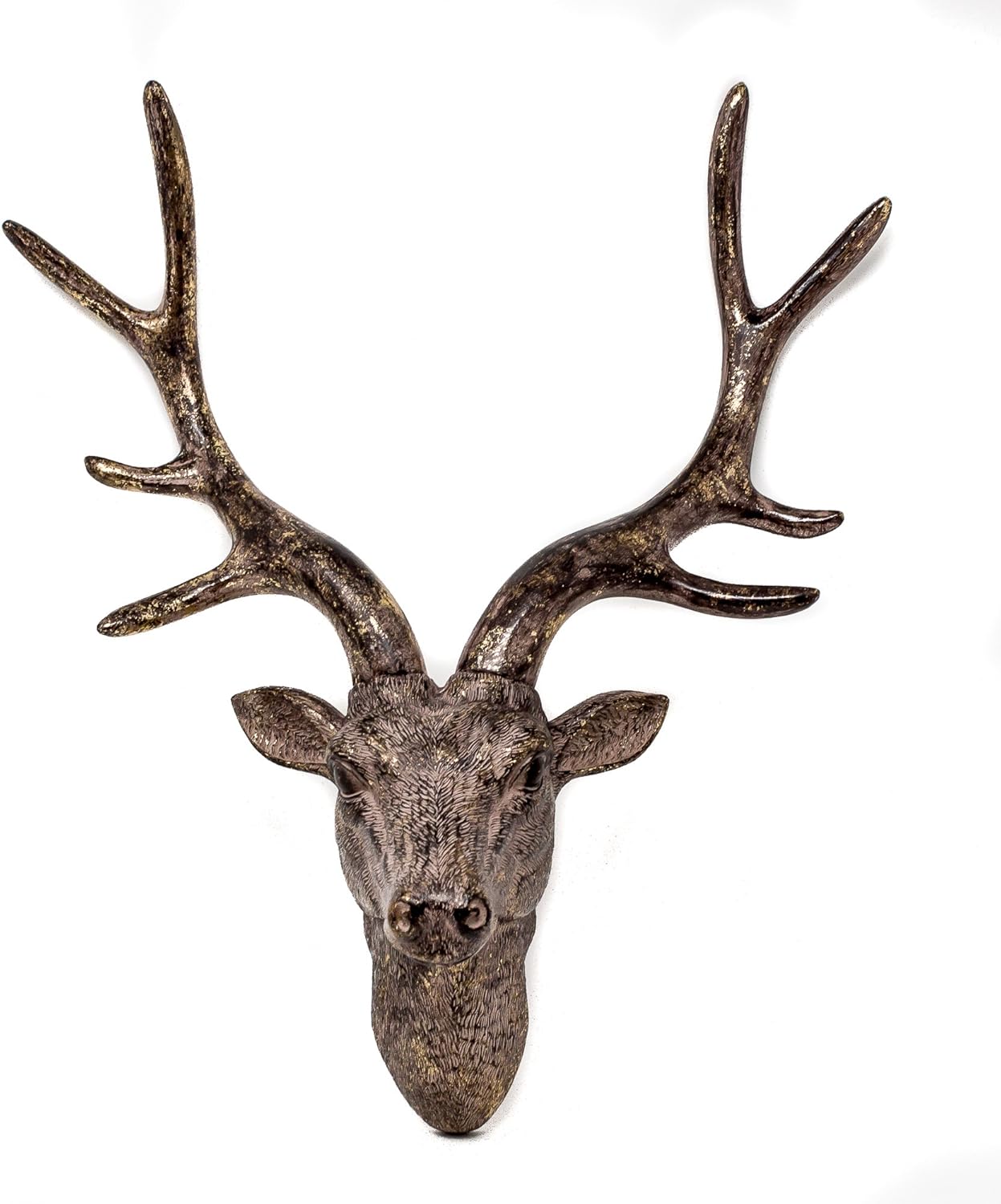 YGL - Scultura da parete a forma di testa di cervo, 42 cm, Resina ...